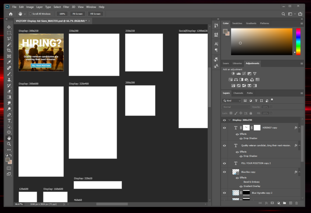 VIQTORY Display Ad Photoshop Template